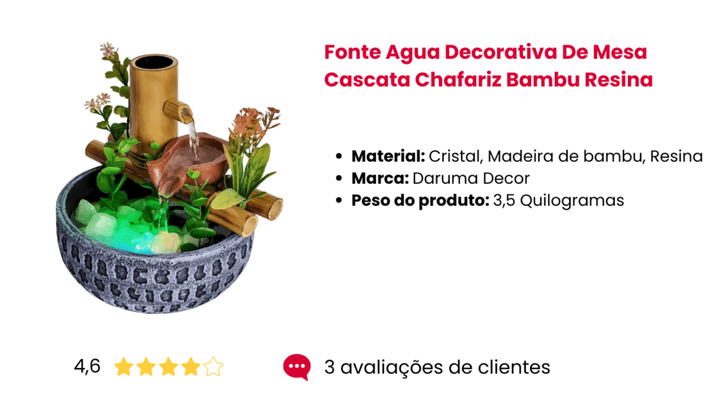 5 Dicas de Fonte de Água Decorativa